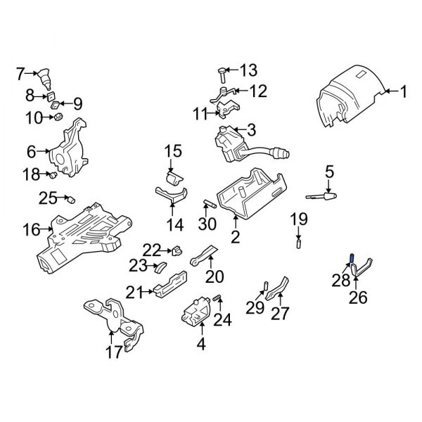 Ford OE 6L5Z7379A - Steering Column Spring