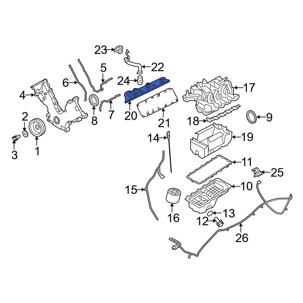 Ford OE 7C2Z6582B - Right Engine Valve Cover