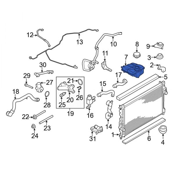 Ford OE CV6Z8A080A - Engine Coolant Reservoir