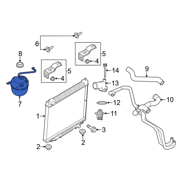 Ford OE 8C2Z8A080C - Engine Coolant Reservoir