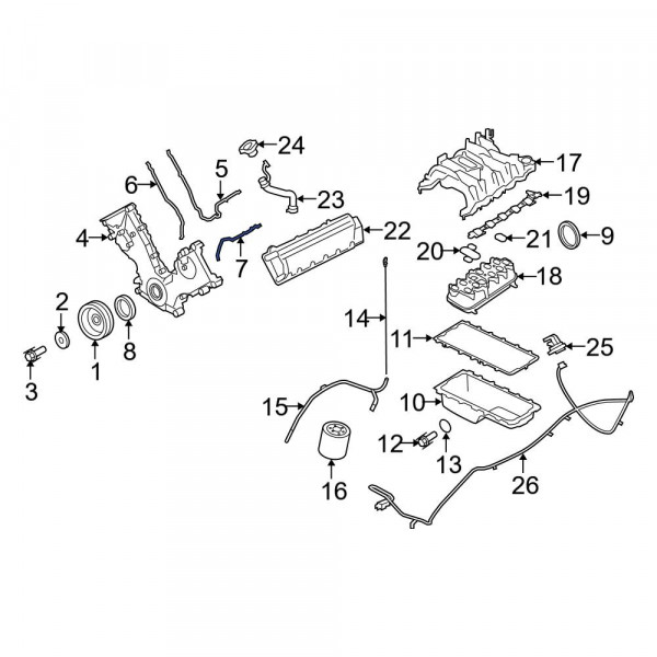 Ford OE F75Z6020AA - Left Engine Timing Cover Gasket