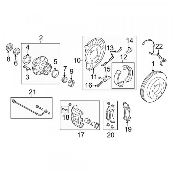Ford OE LC2Z2209A - Rear Parking Brake Assembly