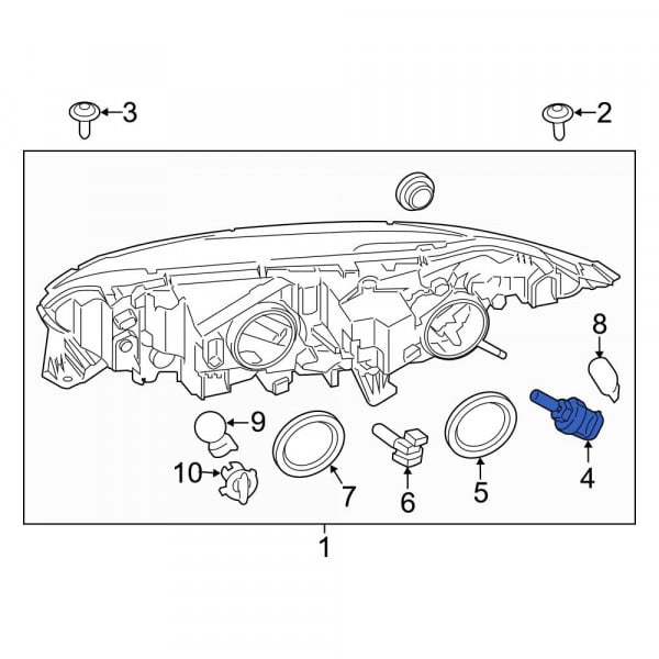 Ford OE 93BZ13466A - Front Headlight Bulb