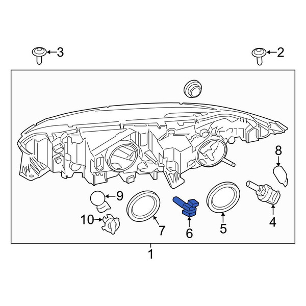 Ford OE DJ5Z13N021A - Front Headlight Bulb