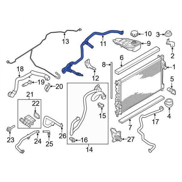 Ford OE DV6Z8075A - Engine Coolant Overflow Hose