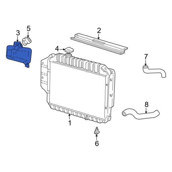 Ford OE 4C2Z8A080BC - Engine Coolant Reservoir