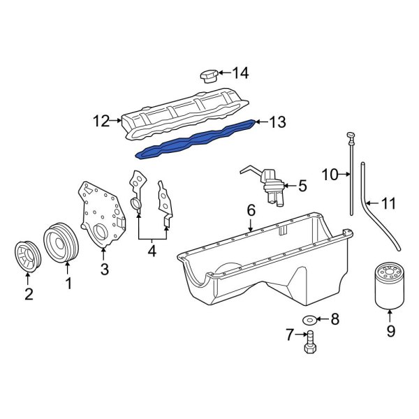 Ford OE F4TZ6584A - Engine Valve Cover Gasket