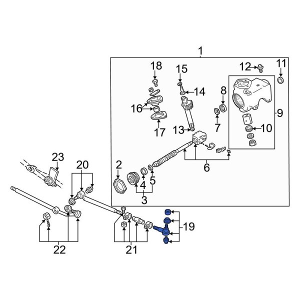 Ford OE 6C2Z3A131C - Left Outer Steering Tie Rod End