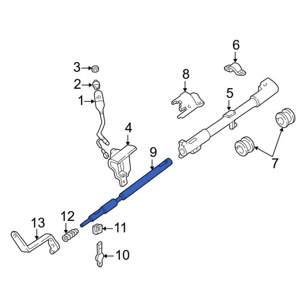 Ford OE F7DZ7361A - Steering Shaft