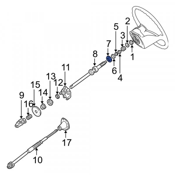 Ford OE F2DZ3E700A - Steering Column Bearing