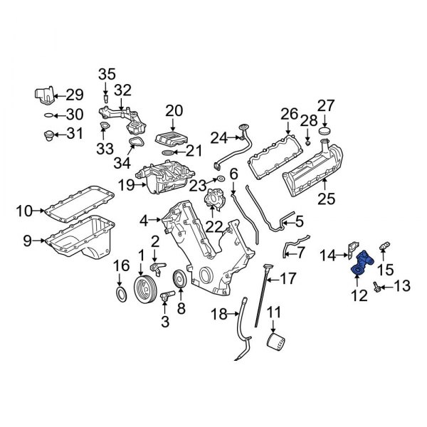 Ford OE 2L1Z6881CA - Engine Oil Filter Adapter