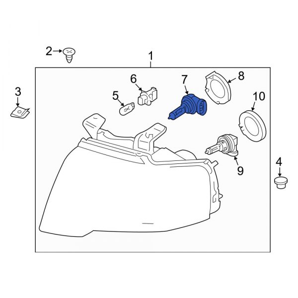 Ford OE DB5Z13N021B - Front Headlight Bulb