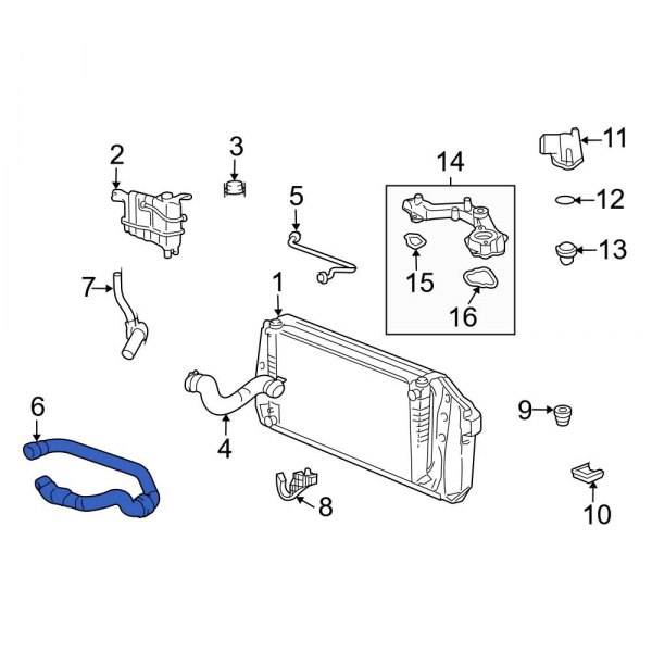 Ford OE 7L1Z8286A - Lower Radiator Coolant Hose