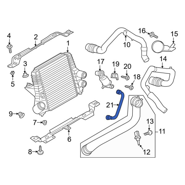 Ford OE DL3Z9J478B - Intercooler Pipe