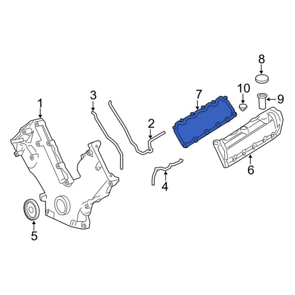 Ford OE 7L1Z6584A - Right Engine Valve Cover Gasket