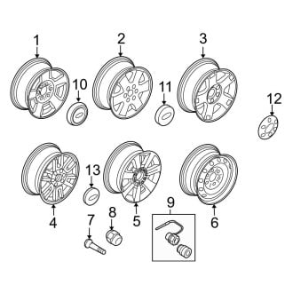 2008 Ford Expedition OEM Wheels - Original Steel & Alloy Wheels | CARiD