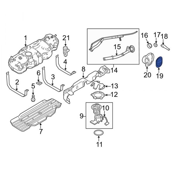 Ford OE 9L1Z7828646A - Fuel Filler Neck Bracket