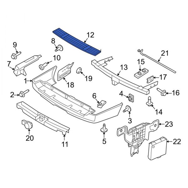 Ford OE 7L1Z17B807AA - Rear Bumper Step Pad