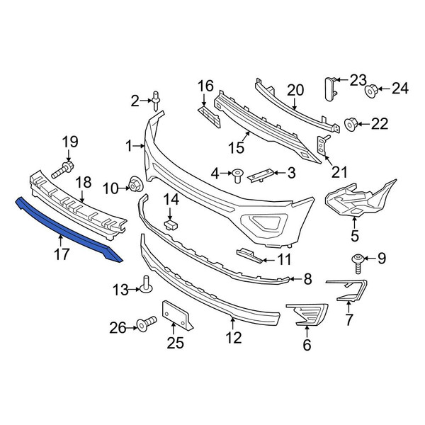 Ford OE JL1Z8419BA - Front Bumper Trim