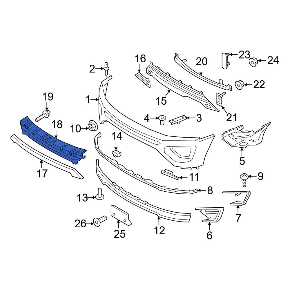 Ford OE JL1Z17C882AB - Front Bumper Impact Absorber