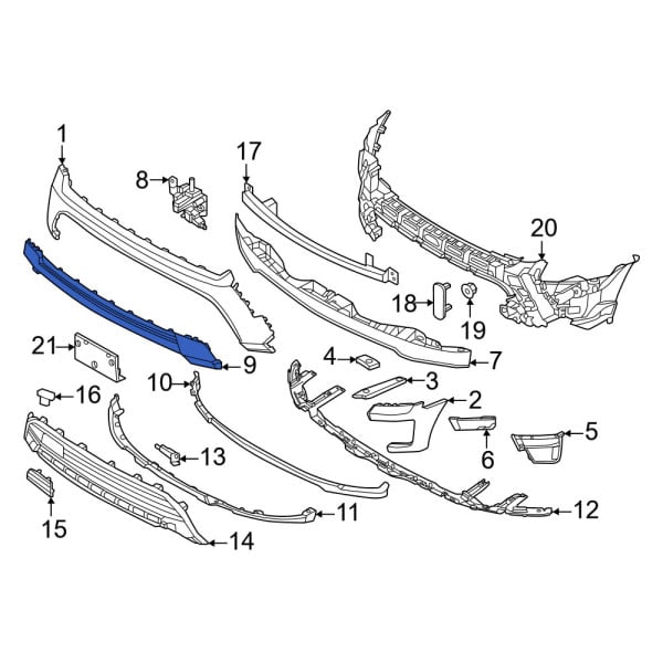 Ford OE NL1Z8419AA - Front Lower Bumper Cover