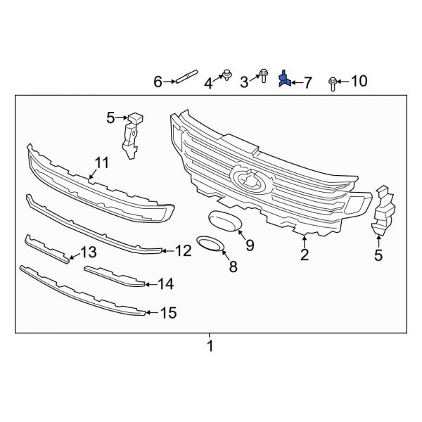 Ford OE W718060S300 - Grille Reinforcement Clip