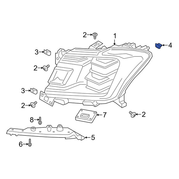 Ford OE W719039S300 - Headlight Fastener Clip