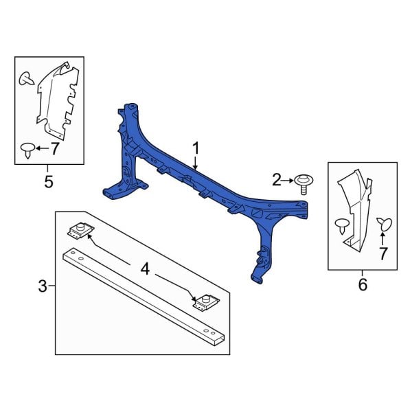 Ford OE ML3Z16138A - Front Radiator Support Panel