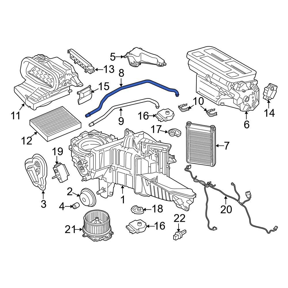 Ford OE JL1Z18472B - HVAC Heater Hose