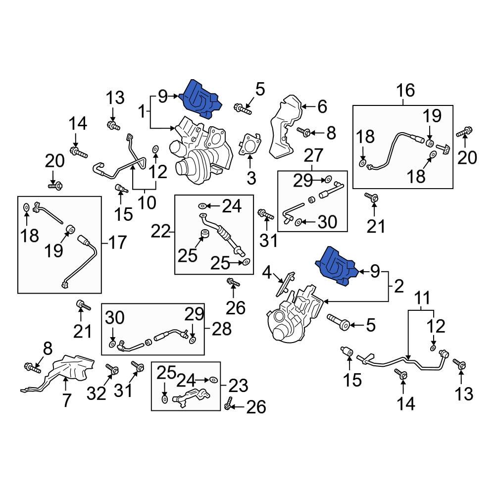 Ford OE HL3Z9G488B - Turbocharger Wastegate Actuator