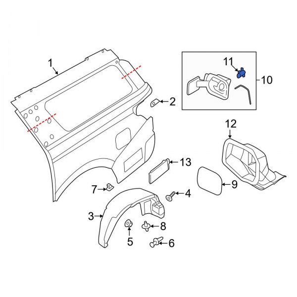 Ford OE FT4Z6328610A - Rear Fuel Filler Door Lock Actuator