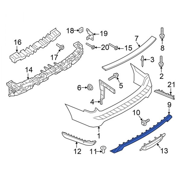 Ford OE NL1Z17K835AA - Rear Valance Panel