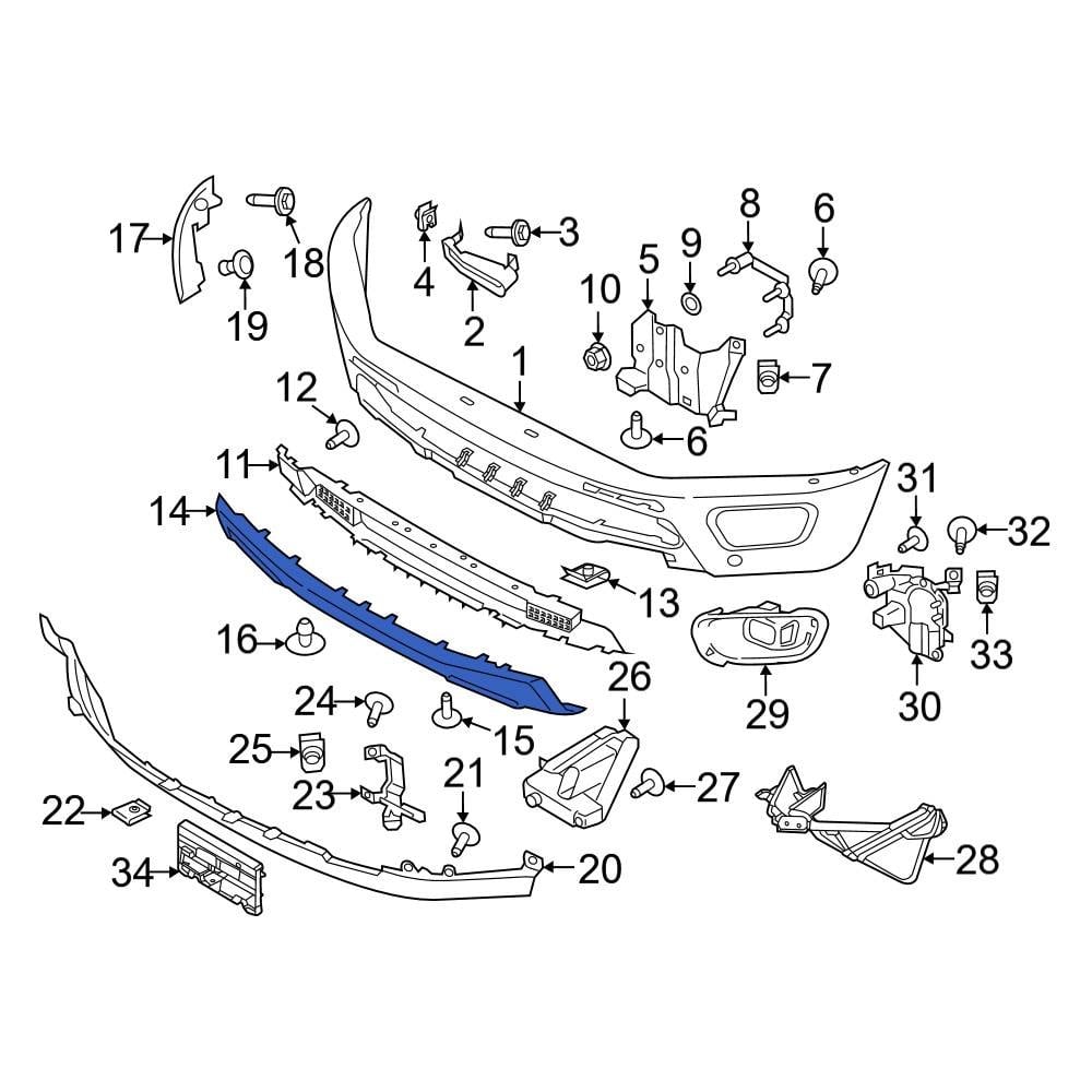 Ford OE LB3Z17626CAPTM Front Valance Panel Ford OE LB3Z17626CAPTM Front Valance Panel