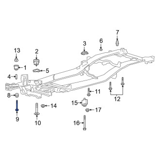 Ford Bronco Chassis Frames Hardware - Clips, Plugs | CARiD