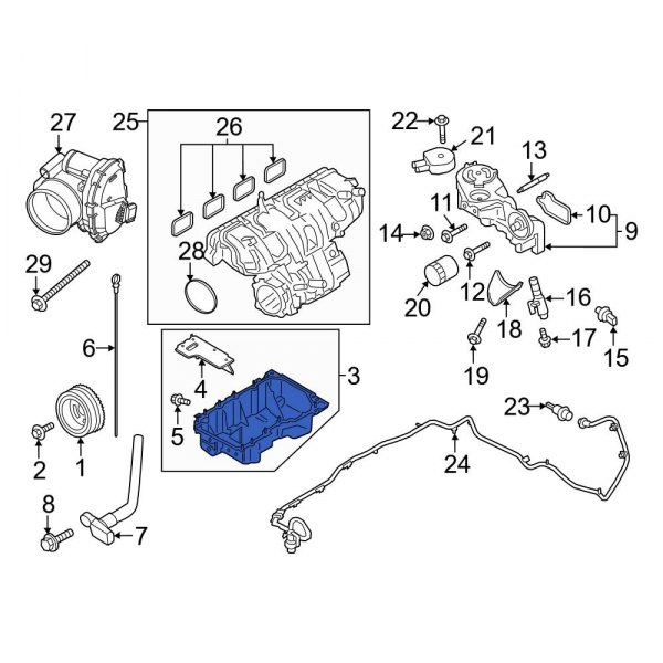 Ford OE KB3Z6675B - Engine Oil Pan