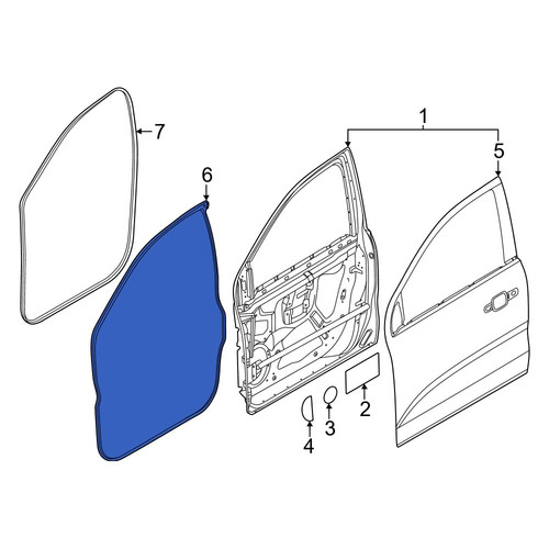 Ford Oe N1wz6020531b Front Left Outer Door Seal 0217