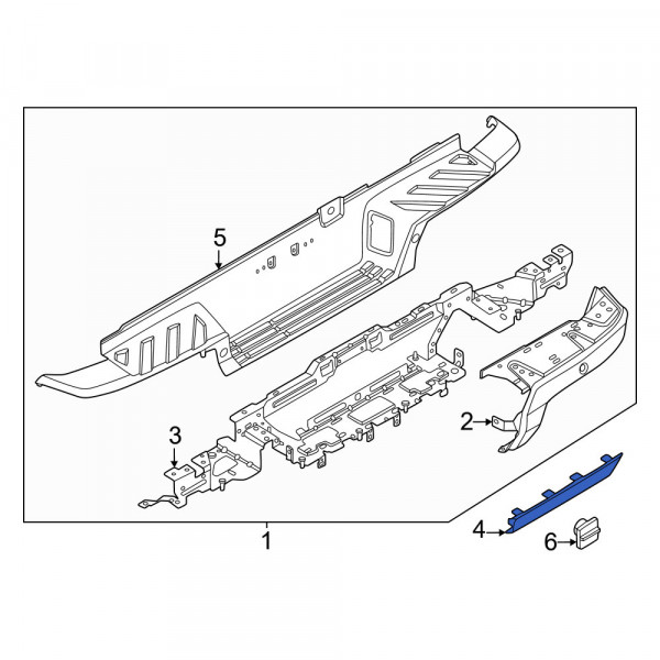 Ford OE N1WZ17F828H - Rear Right Bumper Extension