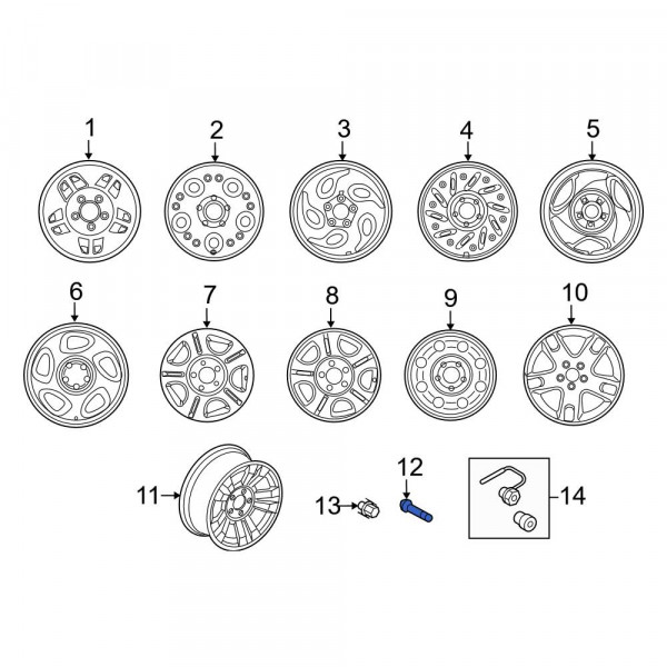Ford OE F42Z1700A - Tire Valve Stem