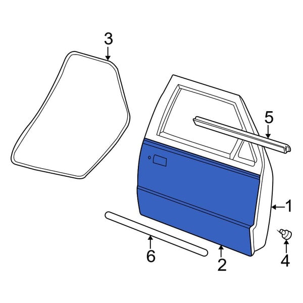 Ford OE 7L5Z1020200A - Front Right Outer Door Outer Panel
