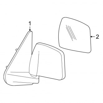 1998 Ford Ranger OEM Mirrors | Towing, Side View — CARiD.com