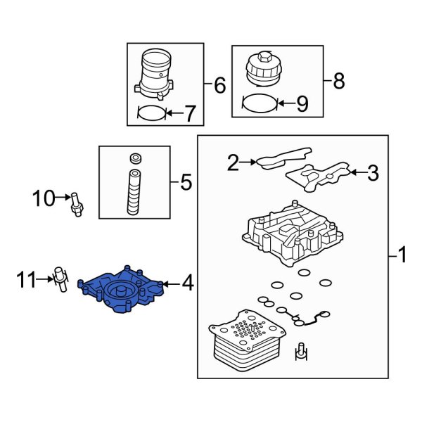 Ford OE 8C3Z6881C - Engine Oil Filter Adapter