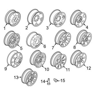 2009 Ford F-250 OEM Wheels | Original Steel & Alloy Wheels — CARiD.com