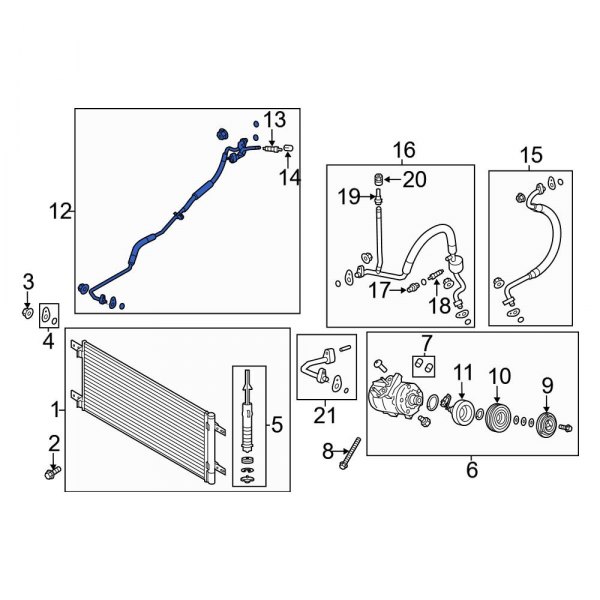 Ford OE BC3Z19835H - A/C Refrigerant Liquid Hose