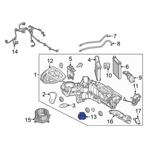 Ford OE AE9Z19E624B - HVAC Control Module