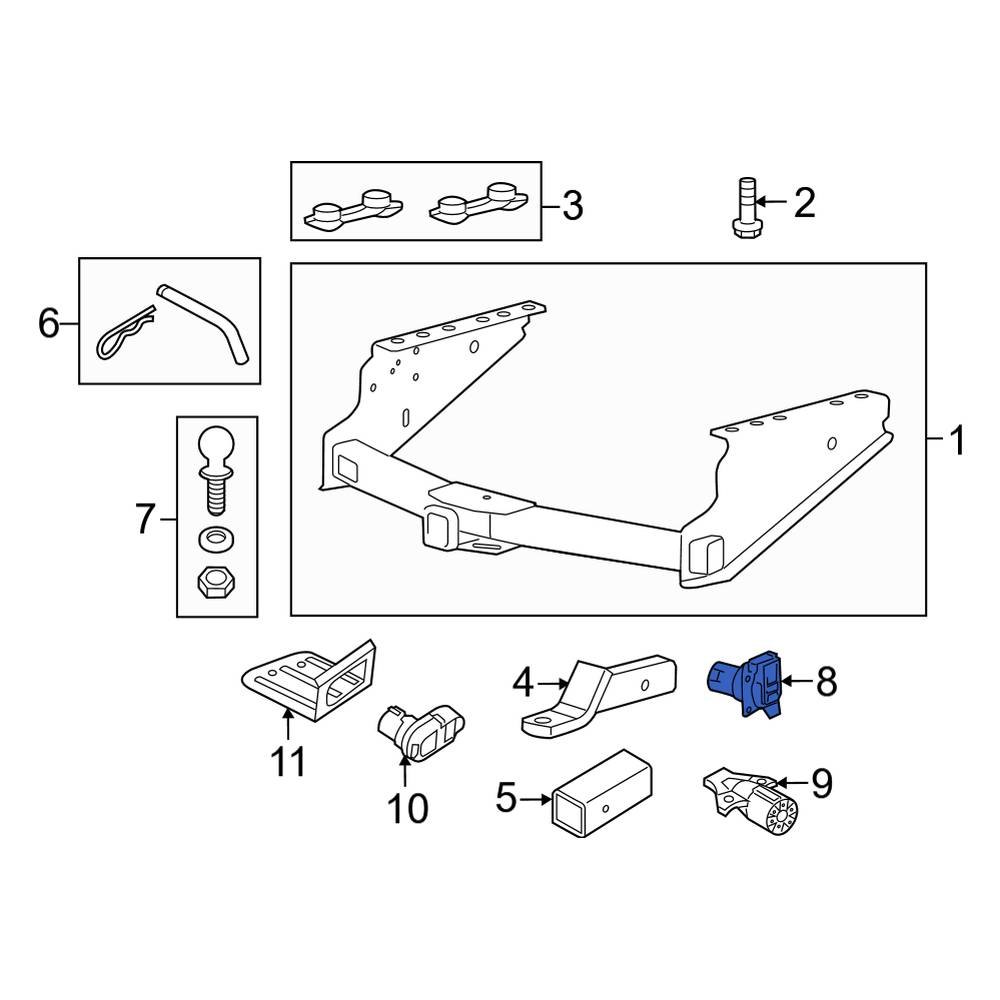 Ford OE BU5Z14489AA - Trailer Tow Harness Connector