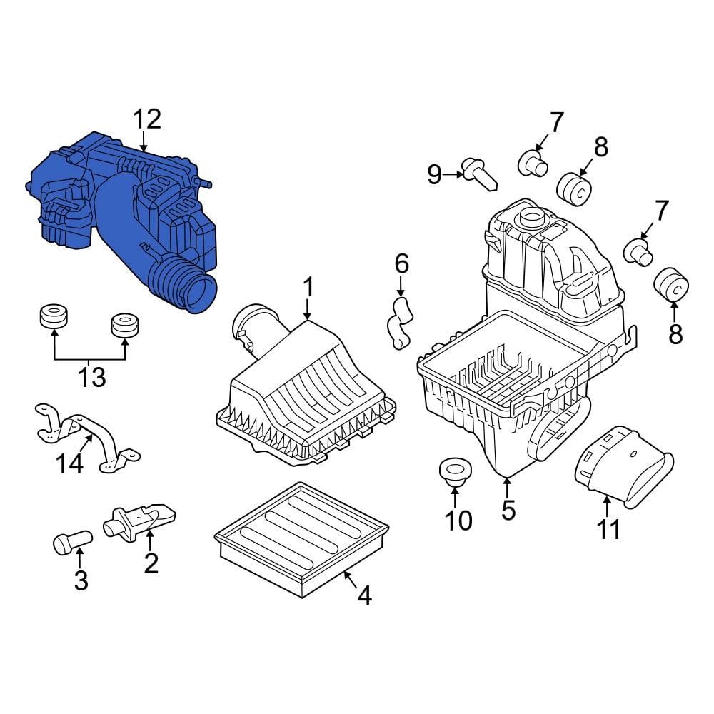 Ford OE CC3Z9B659A - Front Lower Engine Air Intake Hose
