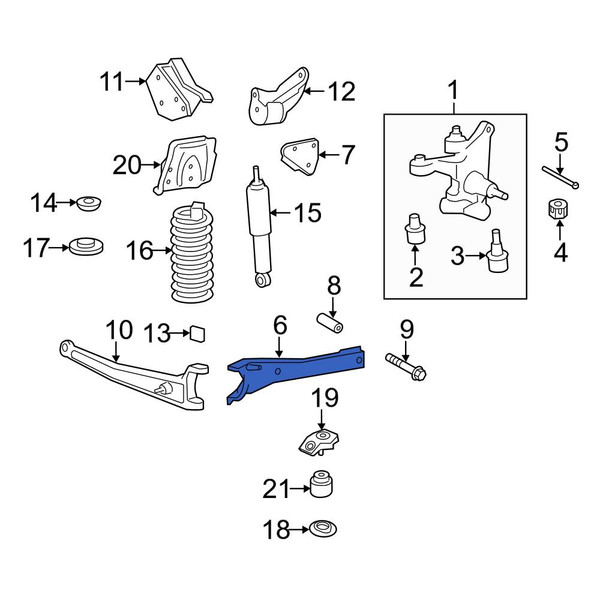 Ford OE 7C3Z3A360D - Front Right Radius Arm