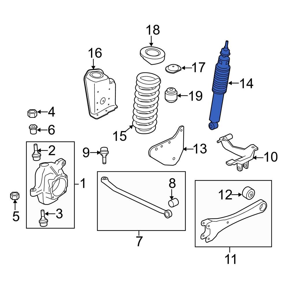 Ford OE BC3Z18124P Front Suspension Shock Absorber Ford OE BC3Z18124P Front Suspension Shock Absorber