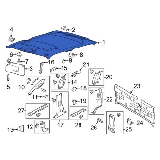 Ford F-250 Replacement Headliners — CARiD.com