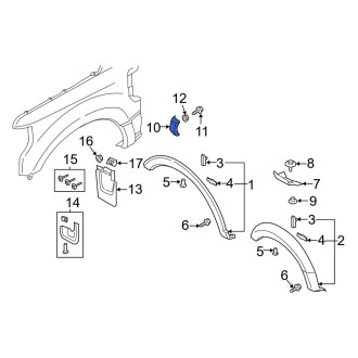 Ford F-350 Replacement Fender Moldings & Trim | CARiD